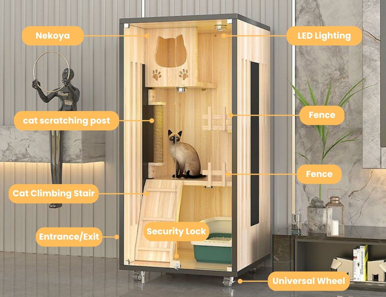 Luxury Cat Villa-60*60*120cm - Living Culture