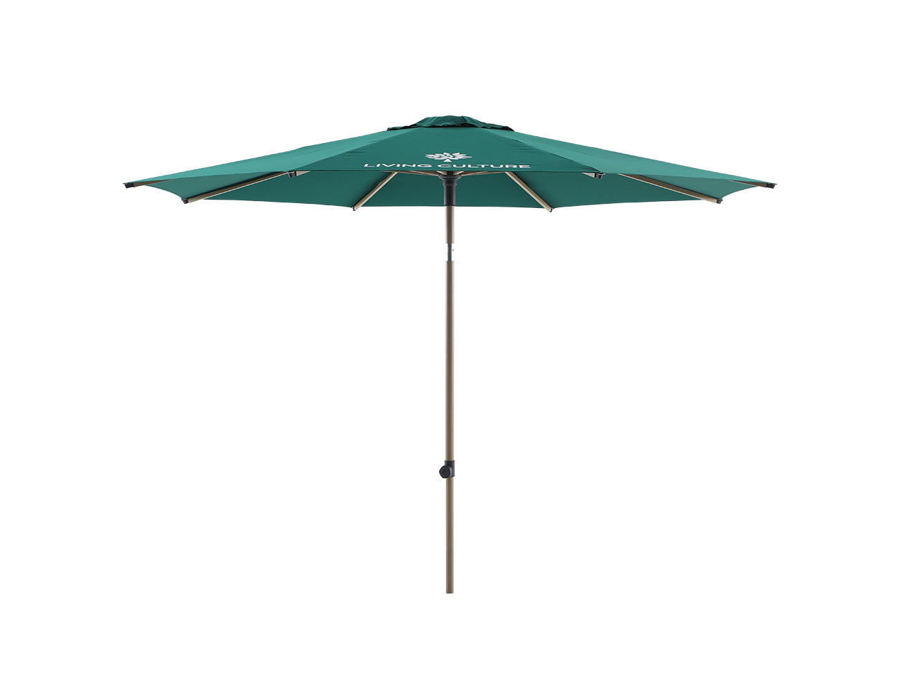 Living Culture 2.7m Round-Market Umbrella - Green - Living Culture