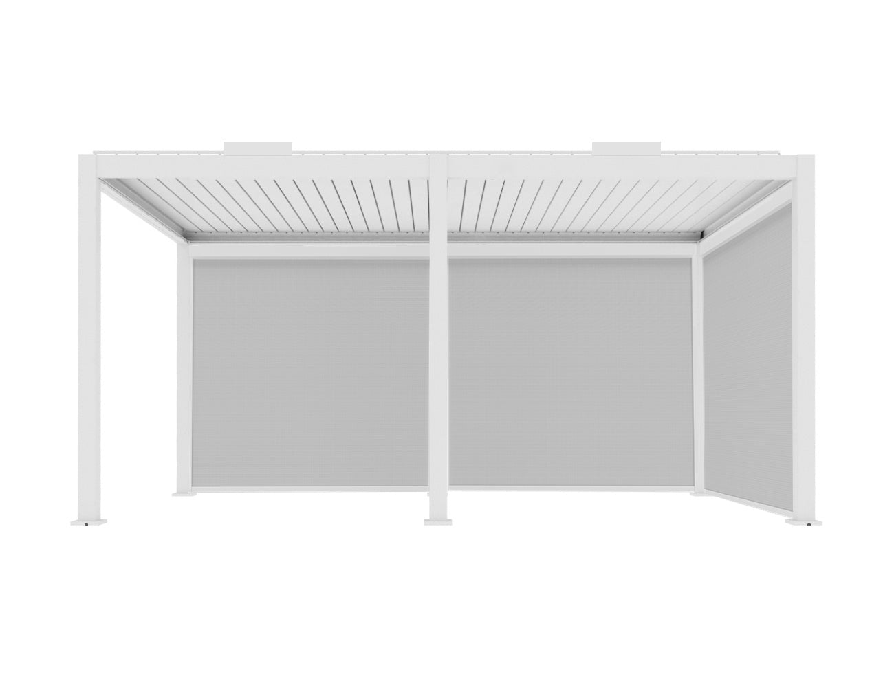 Little Oneroa Motorised Freestanding Louvre Roof Aluminium Pergola 6 X ...