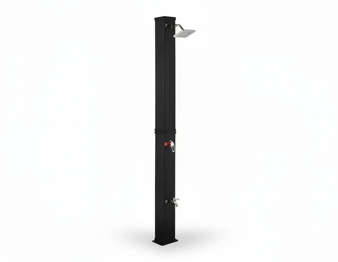 Modern Freestanding Outdoor Shower - Solar Heated - 40l - Living Culture